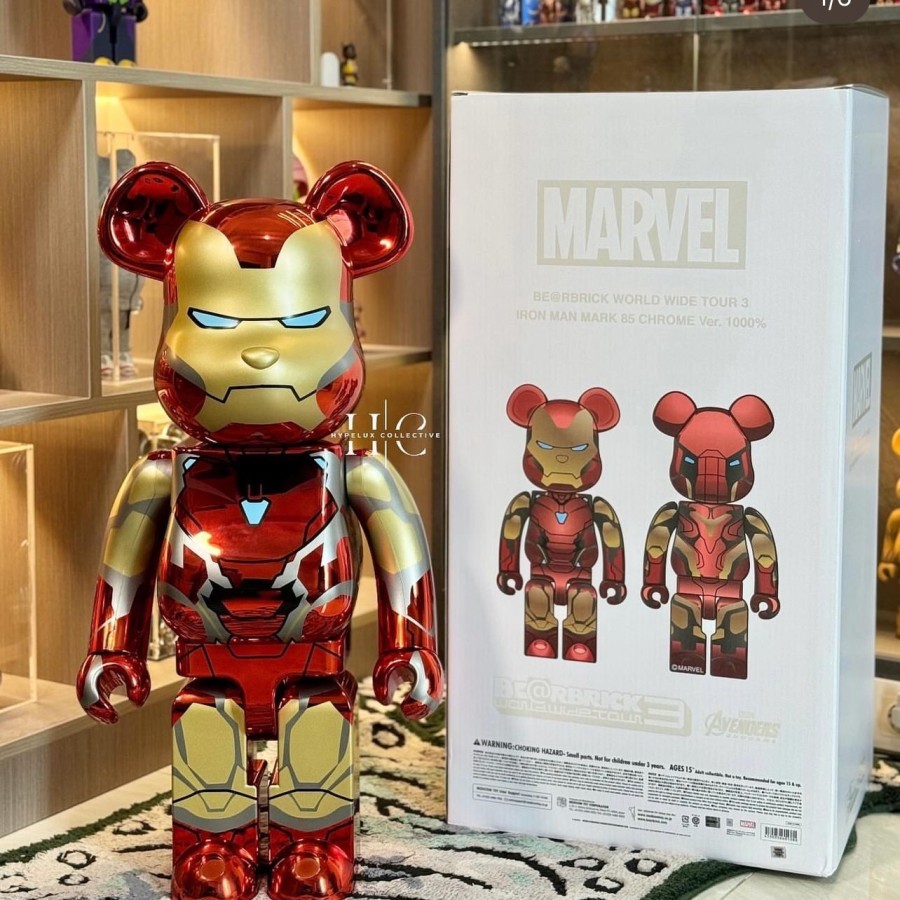 Bearbrick Marvel Ironman Mark 85 Chrome (2024) | Shopee Singapore