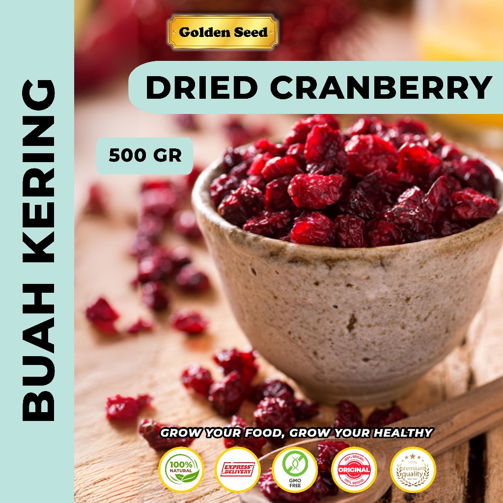 DRIED CRANBERRY UNSWEETENED 500gr - CRANBERRIES 500 gr - NATURAL SWEET ...
