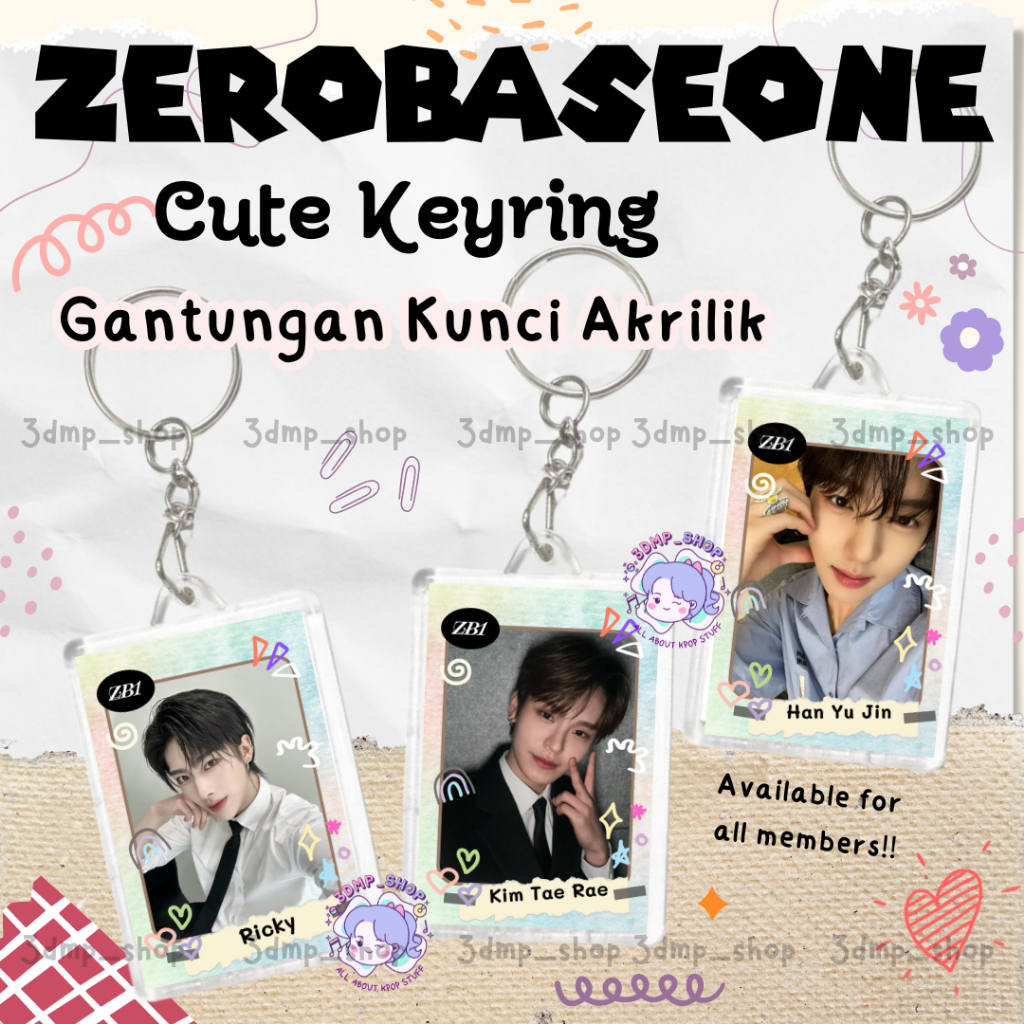 GANTUNGAN Keychain Keychain Zerobaseone Member Kim Ji Woong Kim Tae Rae ...