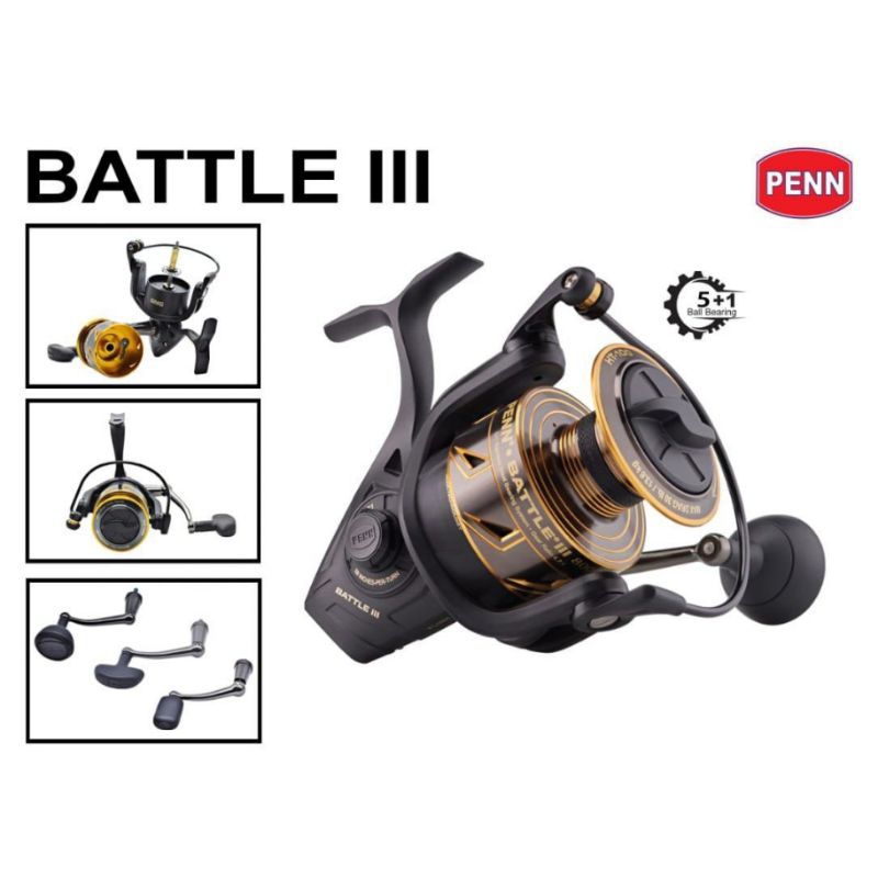 REEL PENN BATTLE III METAL BODY POWER HANDLE SALT WATER | Shopee Singapore
