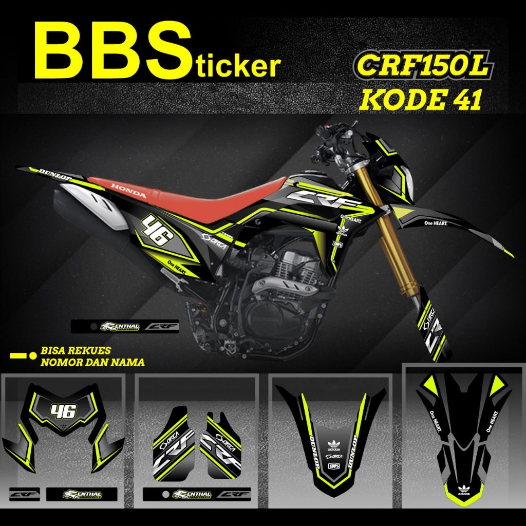 PREMIUM STICKER Minimalist Crf 150 L Decal STICKER Fullbody-Dekal Crf ...