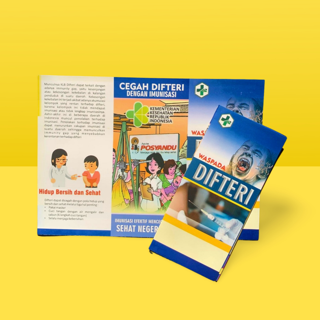 Health Brochure | Leaflet Beware of Difteri | Brochure Prevents Dyfters With Immunization ...