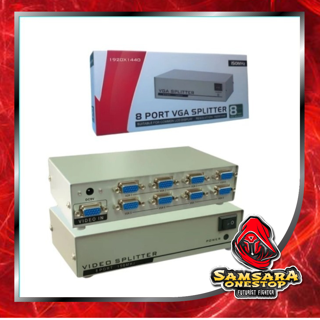 Vga Splitter 8 Port Bandwith150Mhz | Shopee Singapore