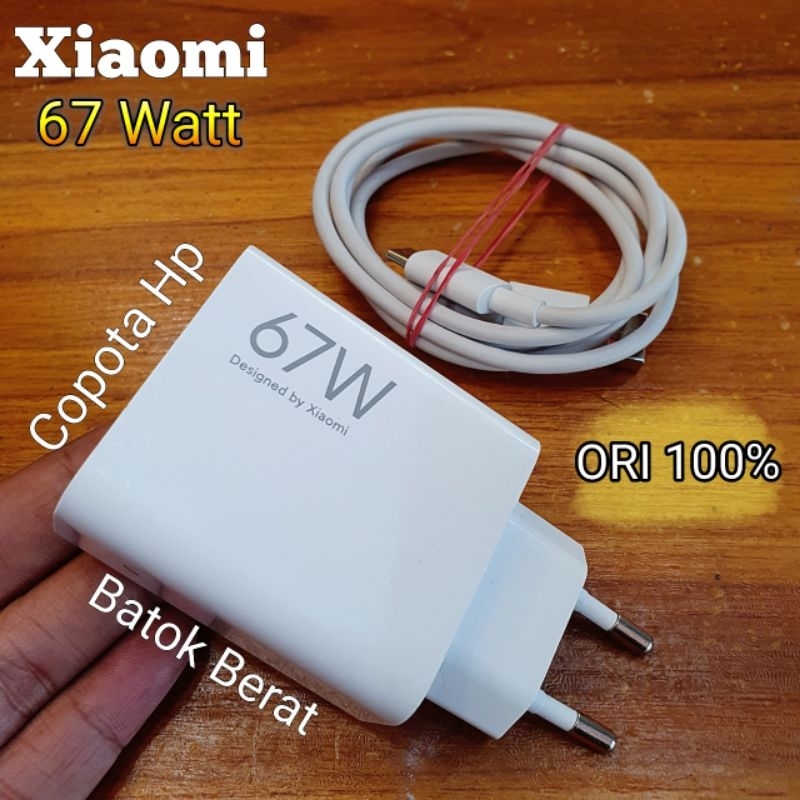 Xiaomi 67W Copotan HP Charger Original 100% Fast Turbo Note 10s Mi11T Note11Pro Note 12Pro type ...