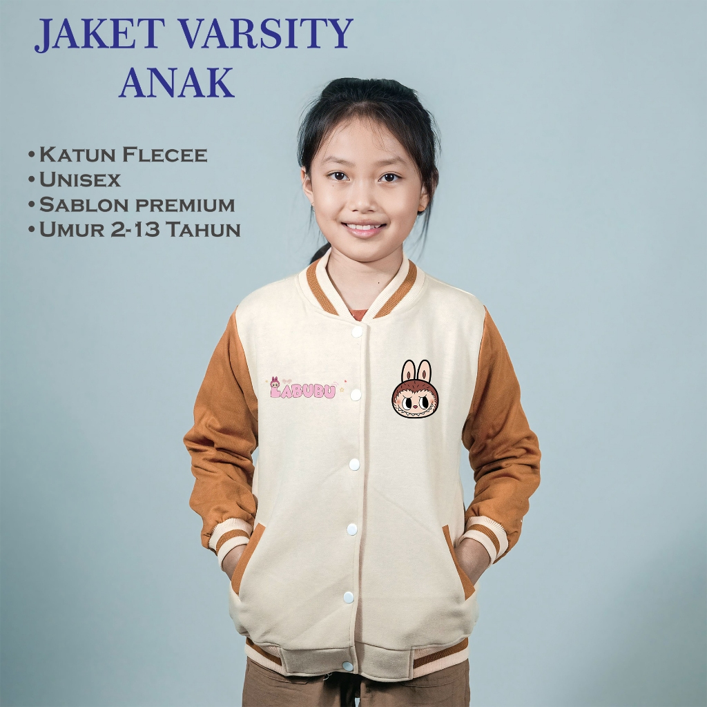Labubu Varsity Jacket for Girls and Boys Ages 2-16 Years The Monsters ...