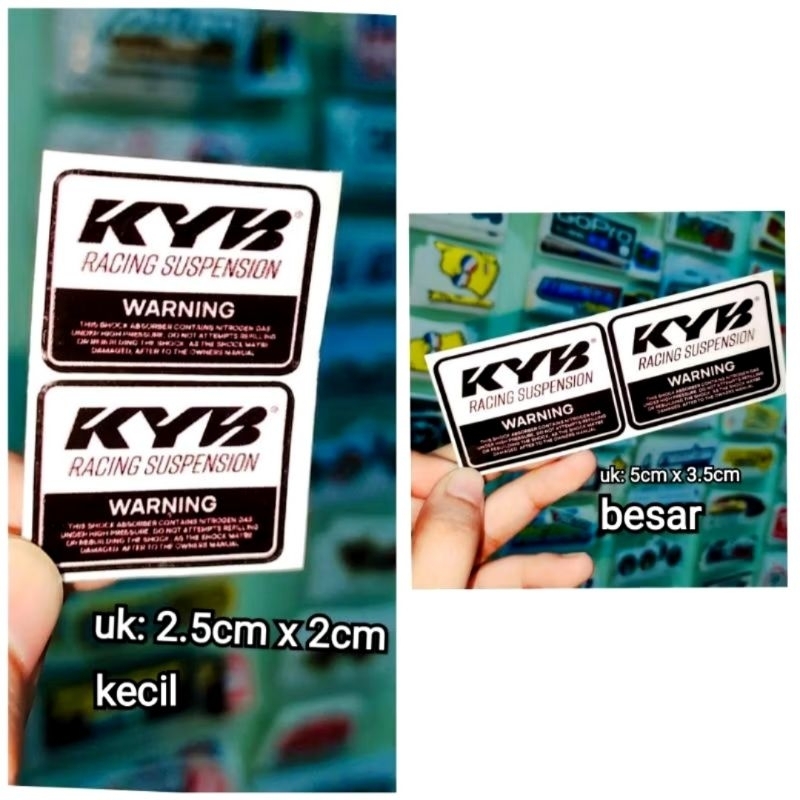 Kyb sticker contains 2 printing and has cut patterns | Shopee Singapore