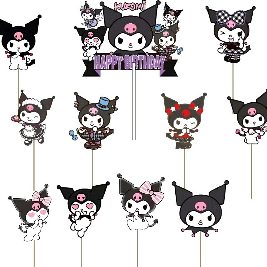 Kuromi KUROMI Theme Birthday cake topper | Shopee Singapore