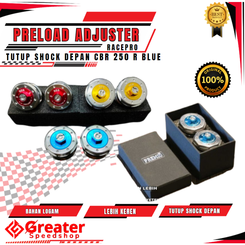 Preload ADJUSTER R15 V3/V4 RACEPRO CBR 250 R PRELOAD CBR 250 PRELOAD LID SHOCK CBR 250 R BLUE ...