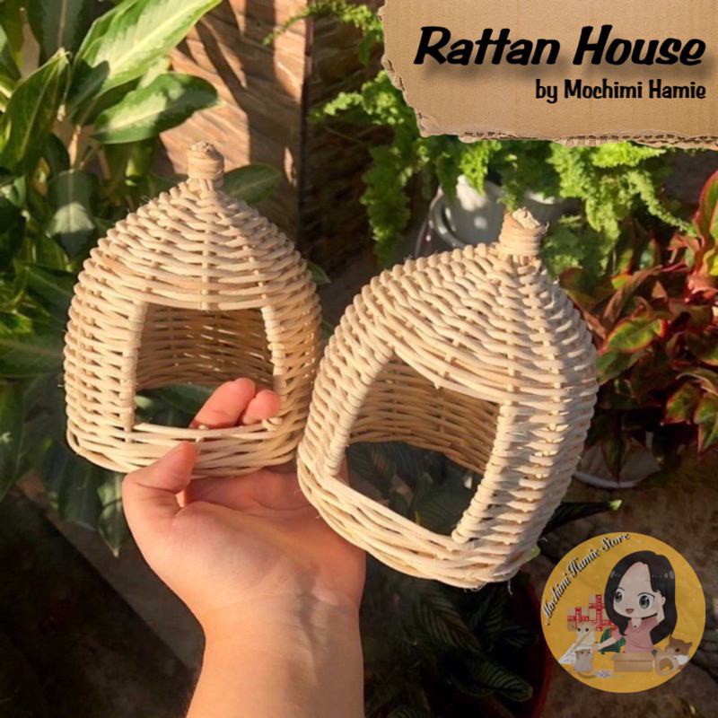 Hamster Rattan Hideout | Rattan Hamster House | Hamster Cage Decoration | Shopee Singapore