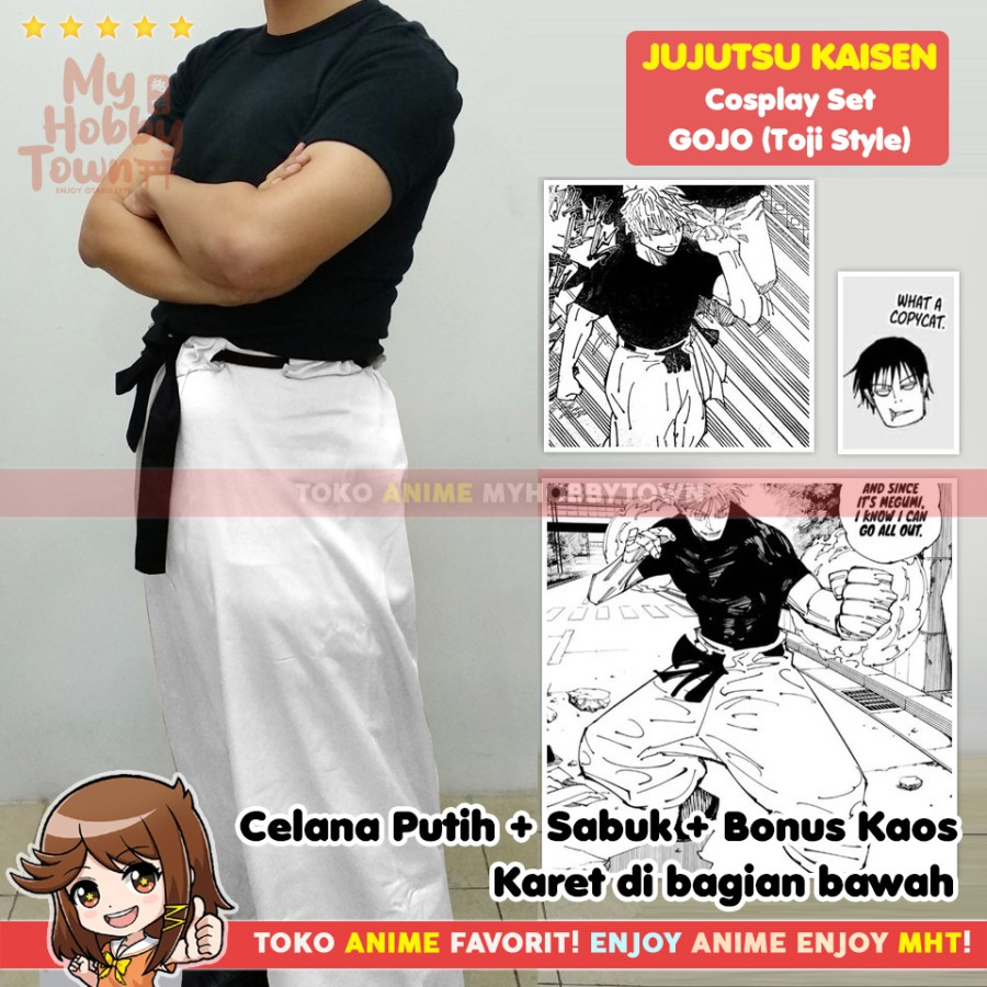 Gojo Satoru Toji Style White Jujutsu Kaisen Pants Set Cosplay Costume ...