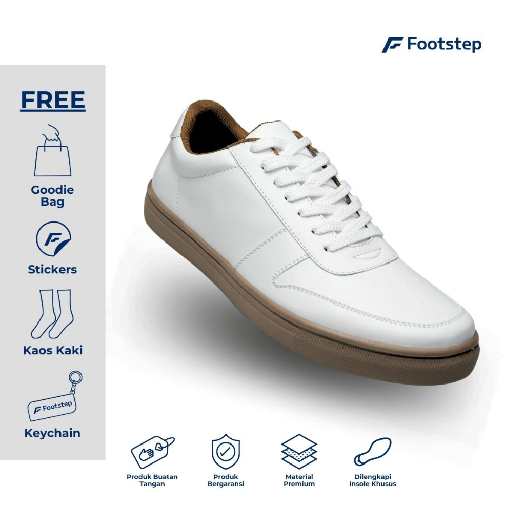 Footstep Footwear Men's Shoes Sneakers Fonte White Gum Original Shoes ...