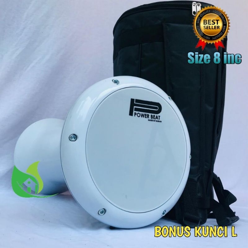 Darbuka dumbuk calti 8 inch white white mica (L key Bonus) | Shopee ...
