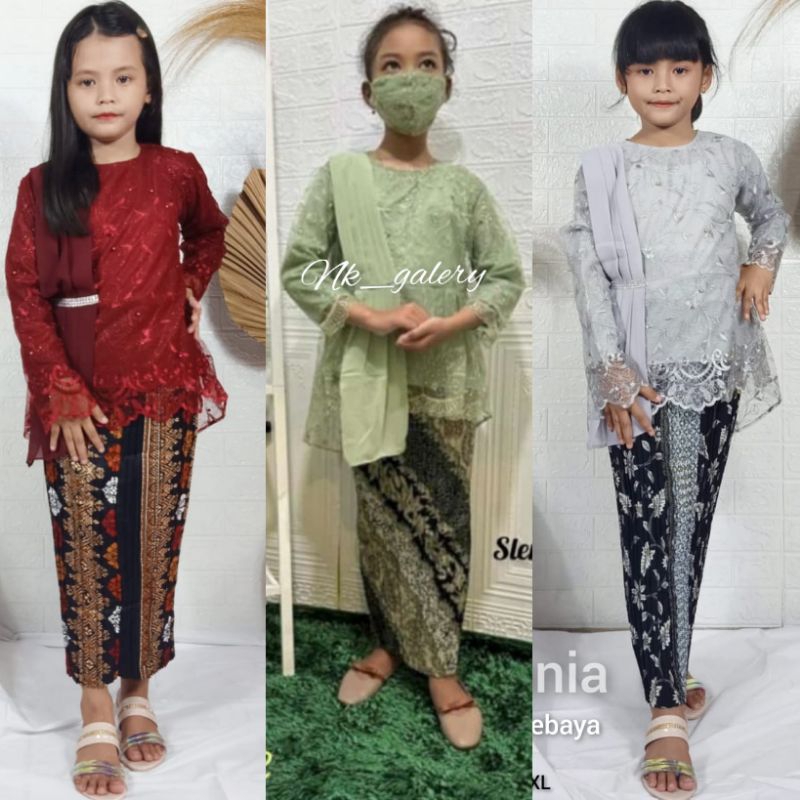 Children's Kebaya Suit, Modern Shawl Kids Kebaya | Shopee Singapore