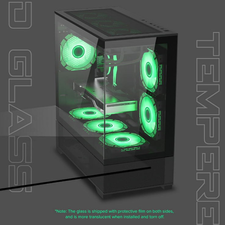 Pc Casing Gamemax VISTA Black MATX - MB Casing gaming | Shopee Singapore