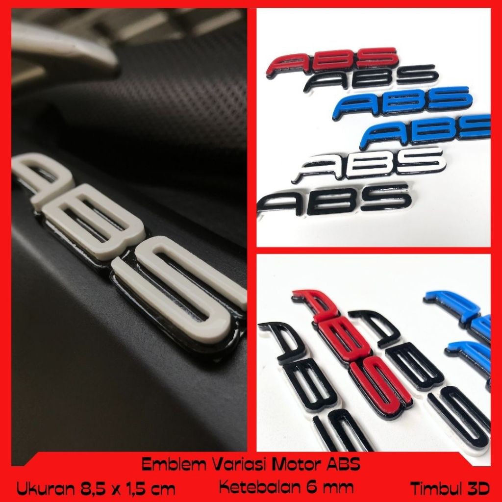 Abs LOGO 3D ABS LOGO Not Sticker Variations Of Motorcycle EMBLEM ABS 3D ...