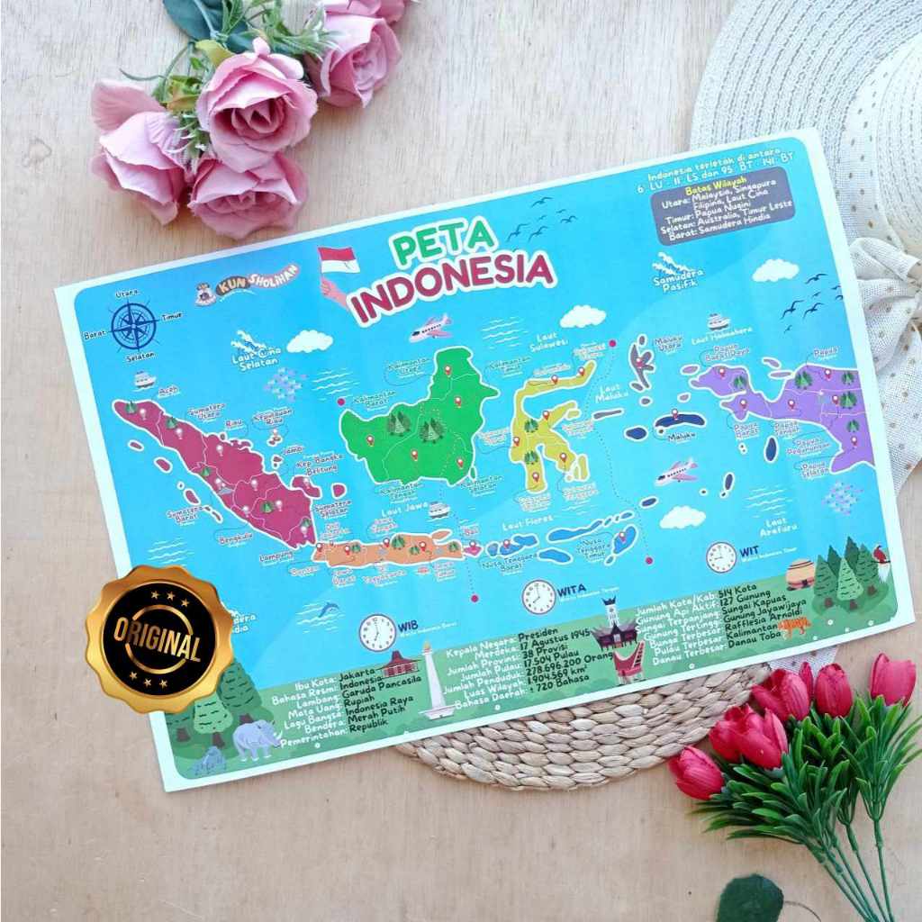 Poster Map Of Indonesia | Shopee Singapore