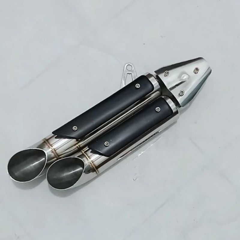 Custom exhaust double muffler Benelli 152, Benelli motobi 152, Benelli ...