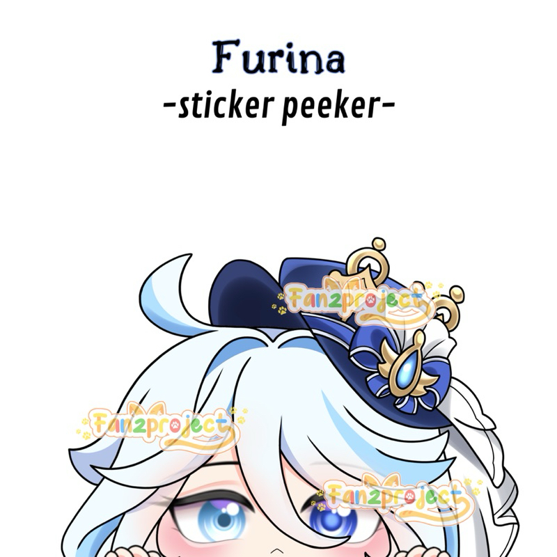 Furina GENSHIN IMPACT ANIME Peek STICKER | Shopee Singapore