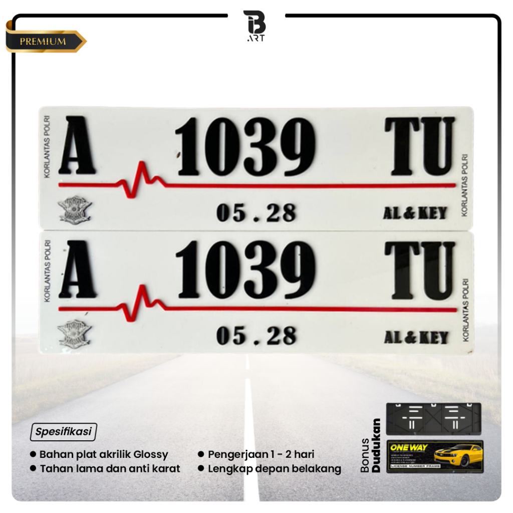 PUTIH White Car Number Plate/Acrylic Variation Car Number Plate/New ...