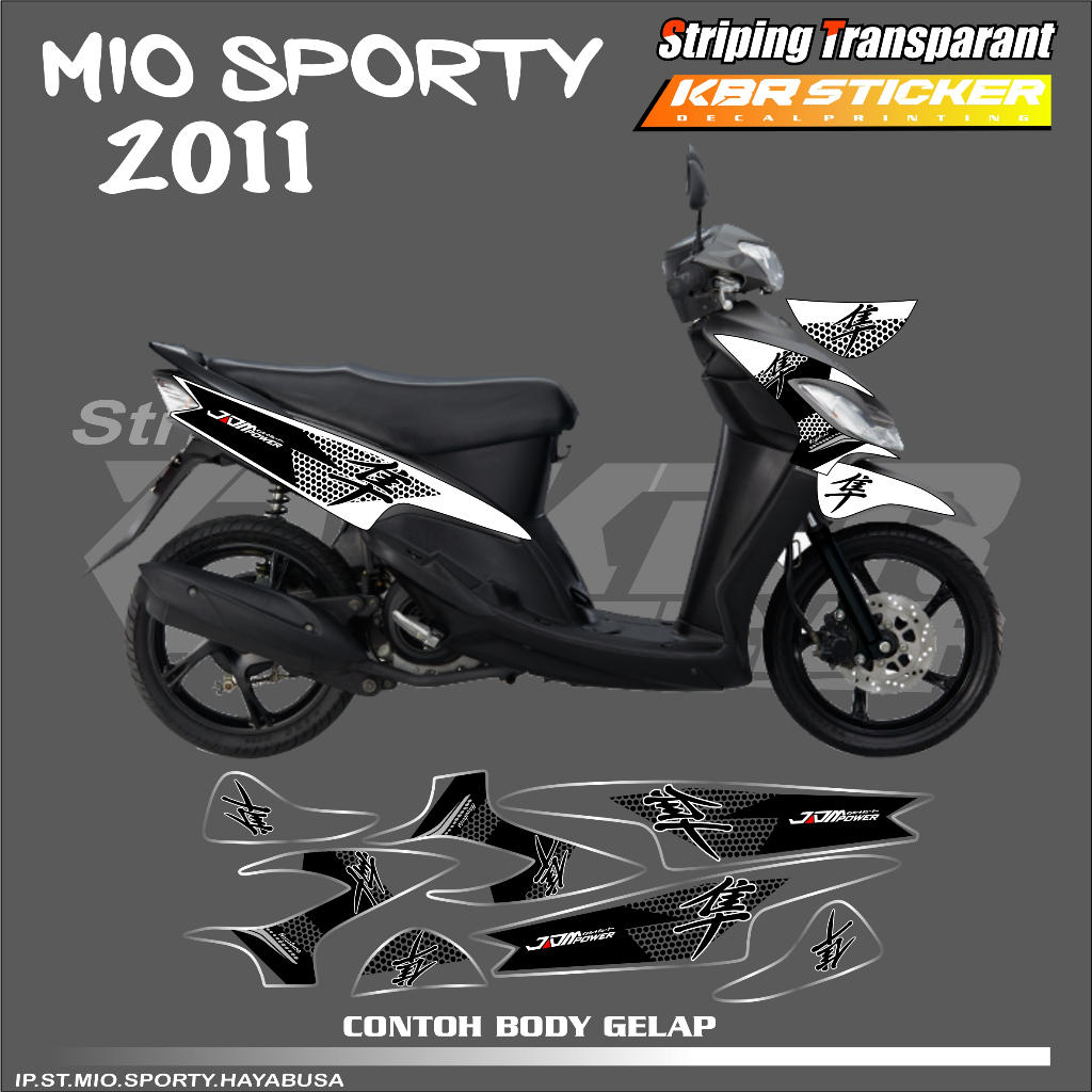 Mio SPORTY YAMAHA MIO SPORTY Motorcycle STRIPING Sticker MIO SPORTY ...