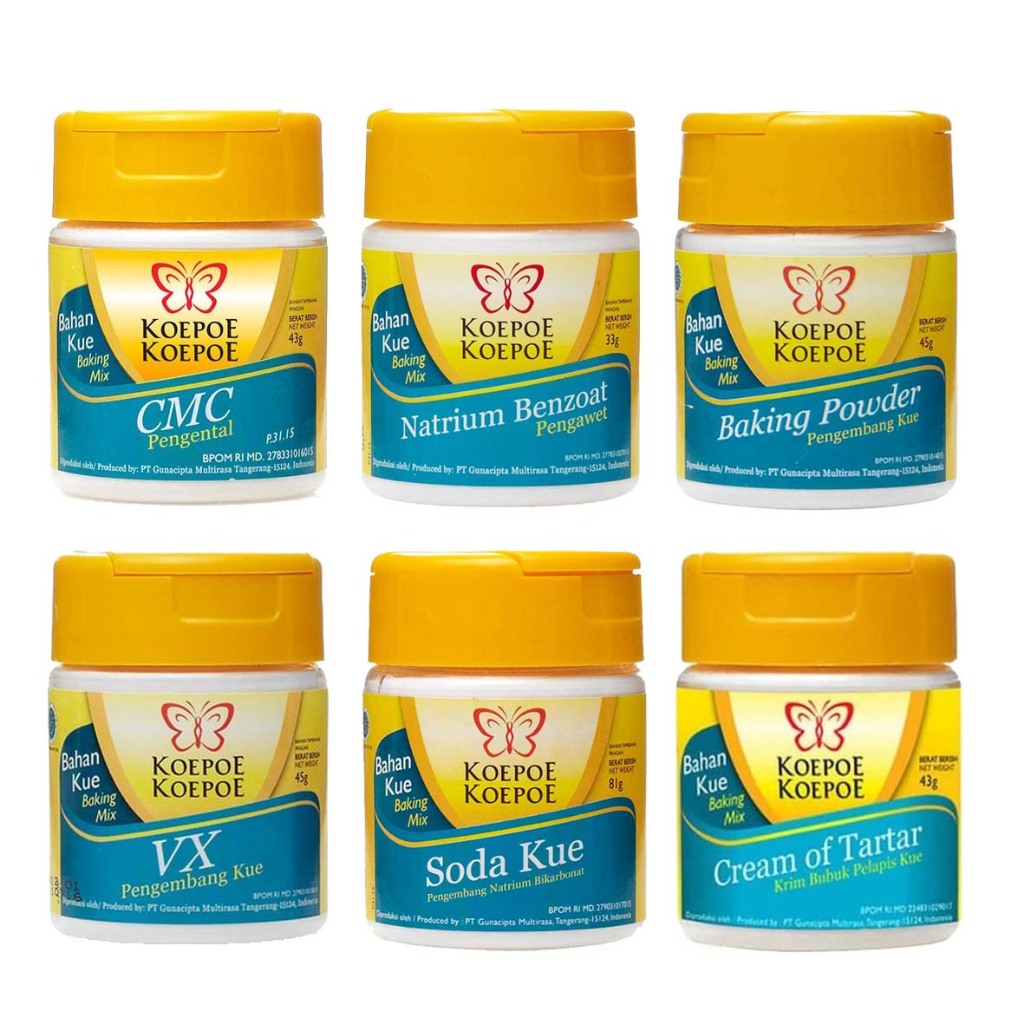 Koepoe CMC 43g / koepoe baking powder 45g / koepoe cream of tar 43g ...