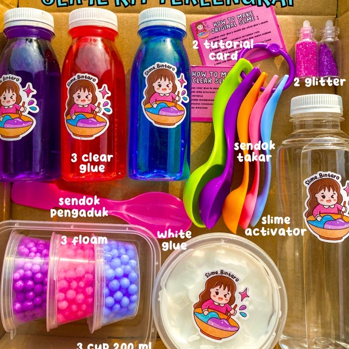 Ready COMPLETE SLIME KIT BY SLIME_BINTARO || Children's toys || Funny ...