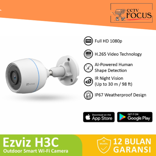 Ezviz H3c 2MP Night Vision Smart Wifi IP Camera CCTV Outdoor 1080p 1 ...