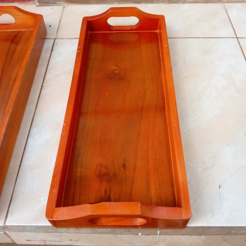 KAYU Wooden Tray 70x25x5 aesthetic Tray Multipurpose Long jumbo Tray ...