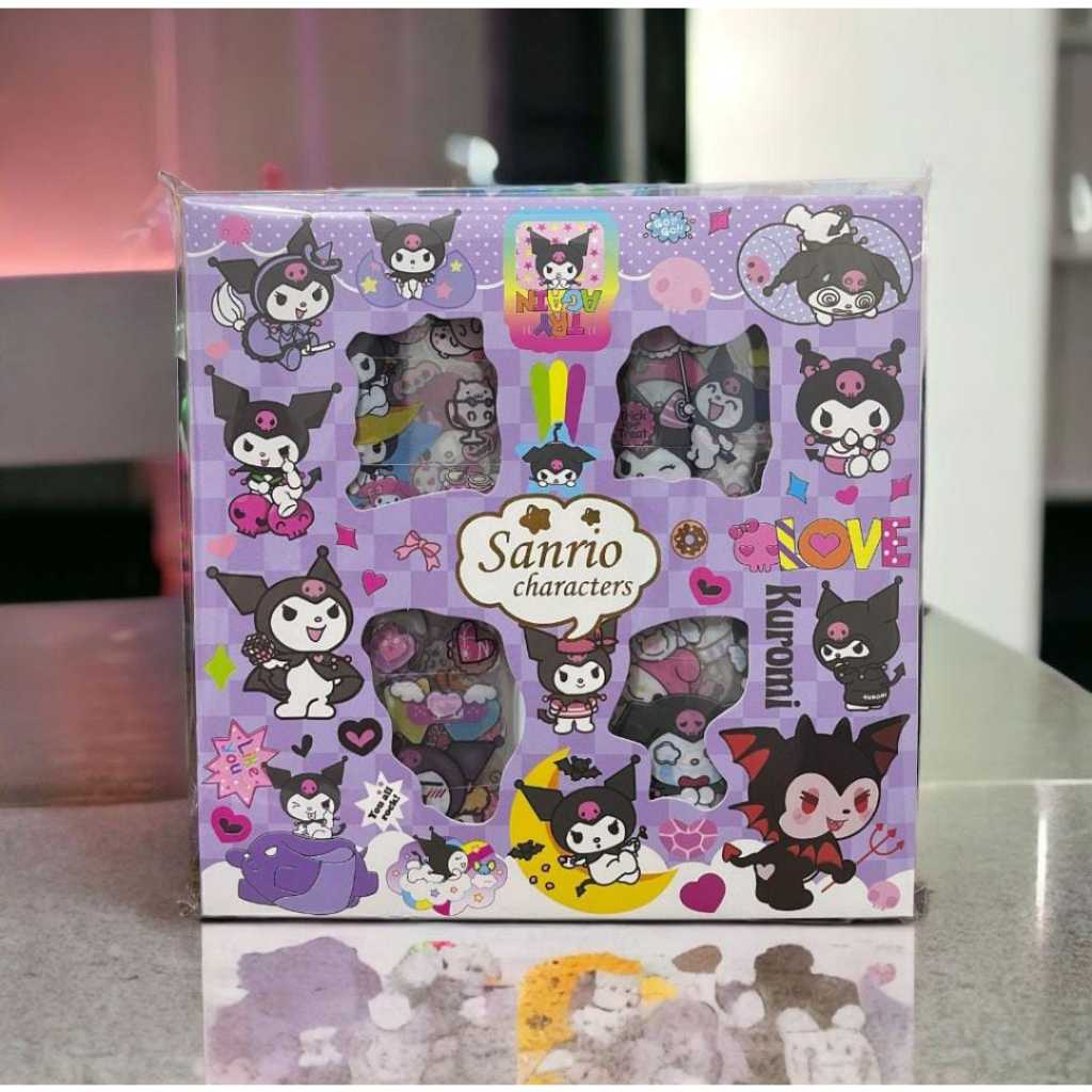 100 Sheets Of Sanrio 2D Cute Sticker Characters Kuromi And Melody ...