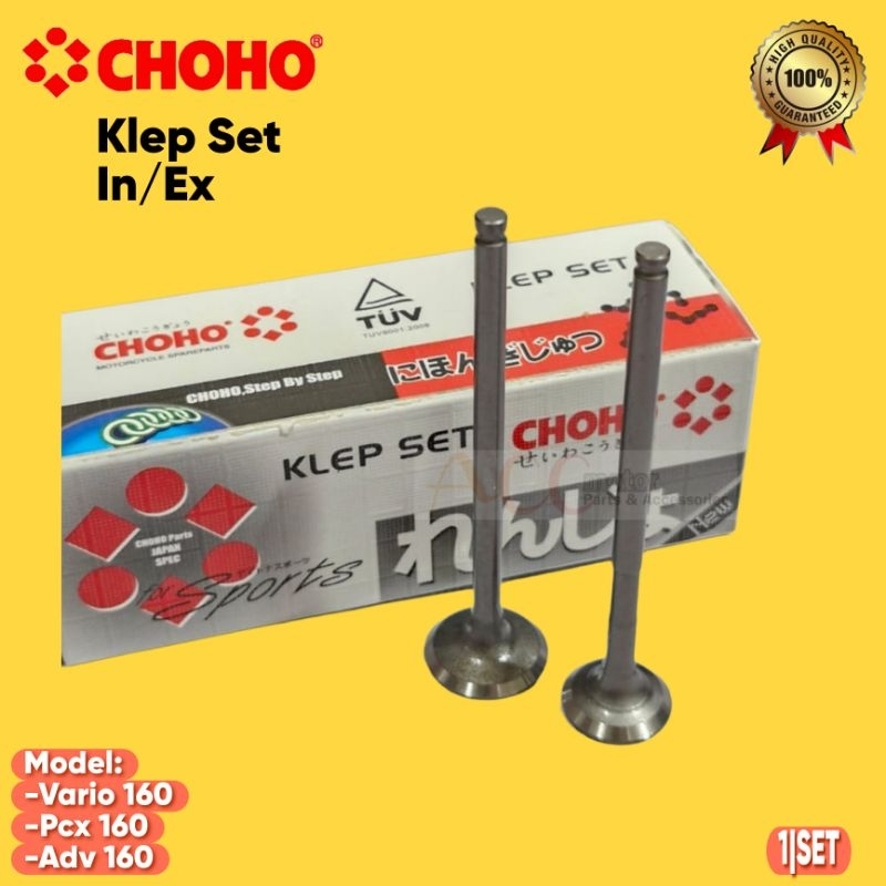 Valve SET IN/EX VARIO 160/PCX 160/ADV 160 CHOHO OEM JAPAN QUALITY ...
