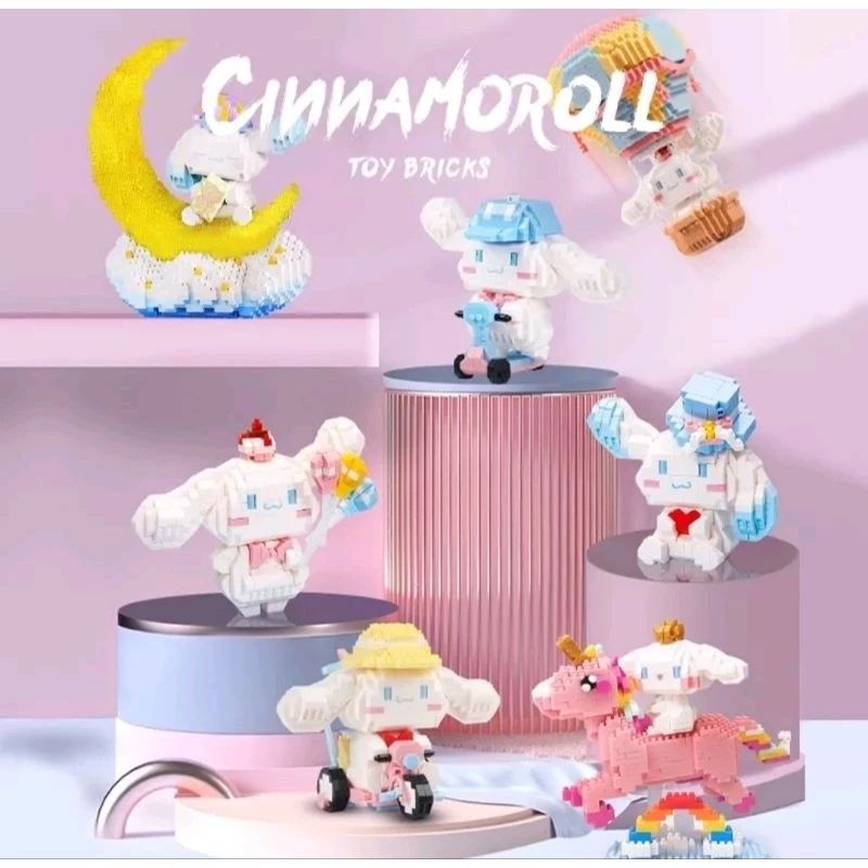 CINNAMOROLL STACKING BLOCK TOY BRICKS NANO BLOCKS CINNAMONROLL CUTE ...