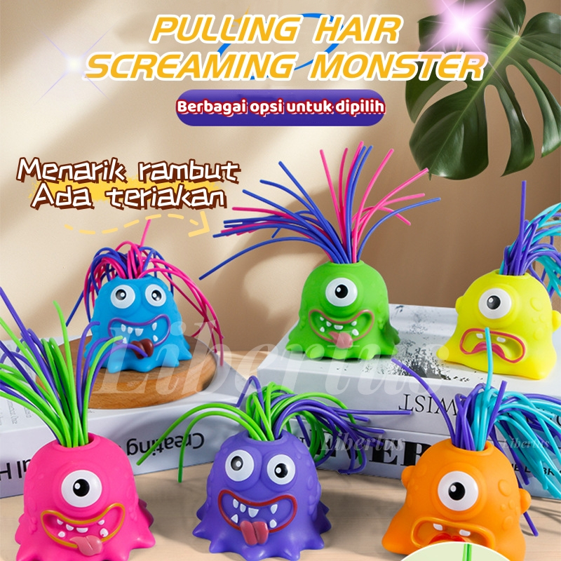 [Can Shine] Tired Toy Little Monster Screaming Hair Pull Stress and ...