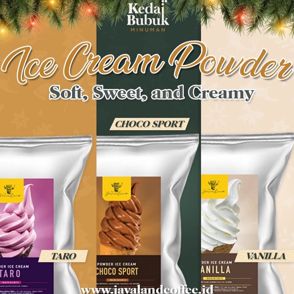 [ZED33] Javaland Ice Cream Powder Flavor Variants 1kg | Vanilla, Choco ...