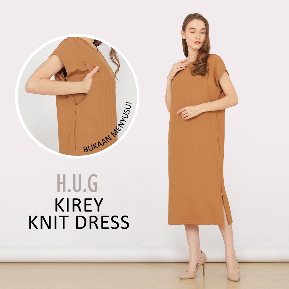Hug Moslem - Dress Knit Breastfeeding Batwing basic Pregnant Dress ...