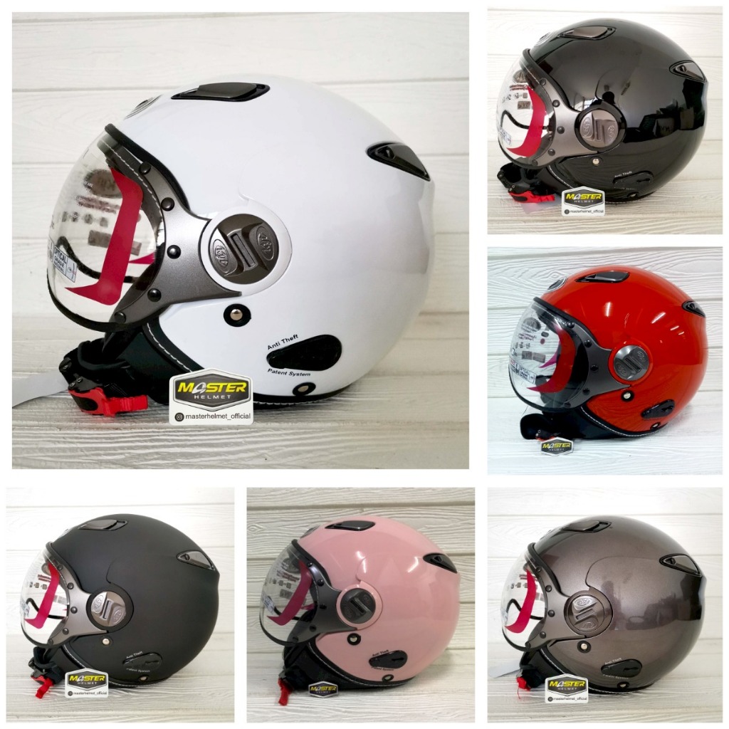Kyt ELSICO SOLID BLACK DOFF HELMET RETRO KYT ANTI THEFT HELMET READY ...