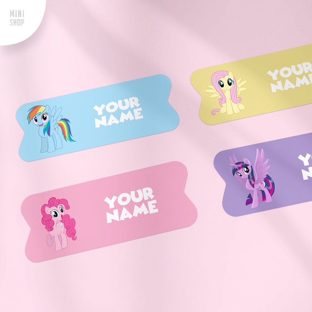 My Little Pony Custom Name Sticker (Fluttershy Pinkie Pie Rainbow Dash ...