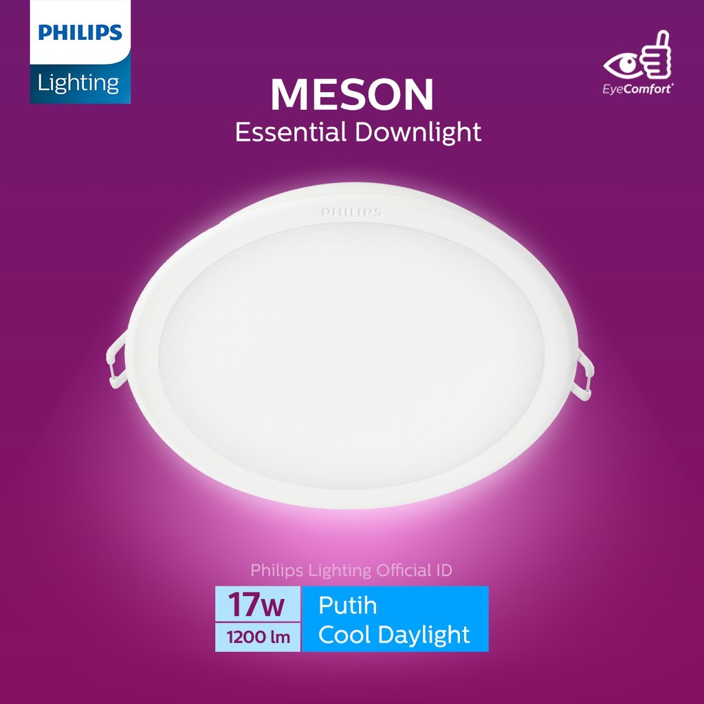 PUTIH Philips Downlight - 59466 MESON 150 17W 65K WH Recessed LED White ...