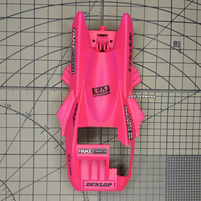 Rep BODY STRATO VECTOR REPAINT PINK FLUO+CUSTOM SDC | Tamiya BODY ...