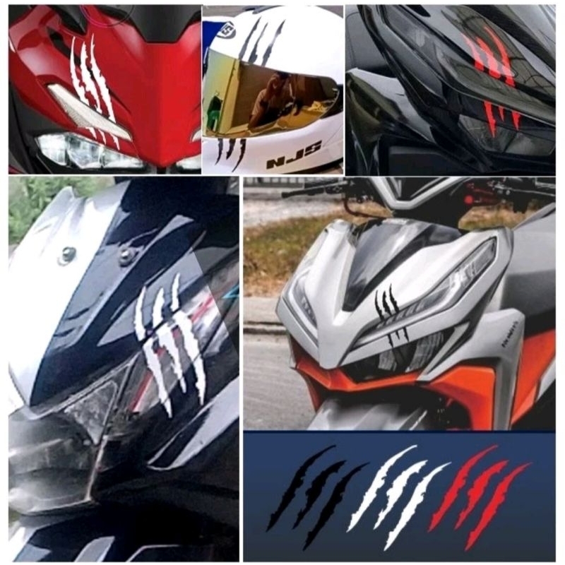Monster Claw Stickers Monster Claw Stickers on Motorcycle Lights ...