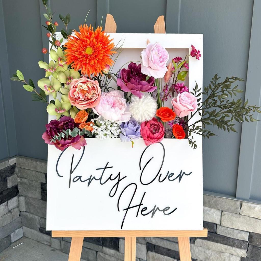 Flower box sign Acrylic wedding sign/welcome sign/Acrylic sign/Greeting ...