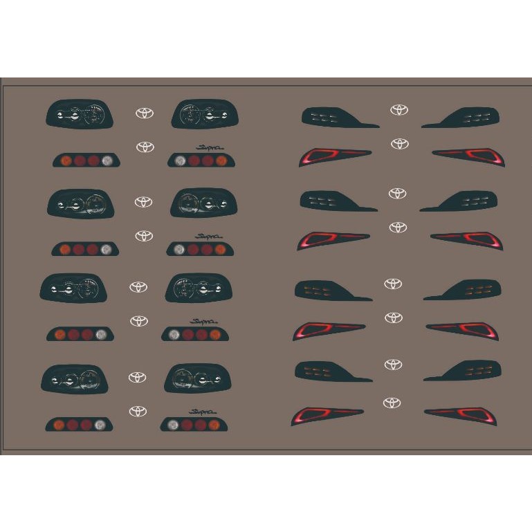 [WHITE Toner] DECAL HOTWHEELS WHITE TONER - DECAL DETAIL Lamp TOYOTA ...