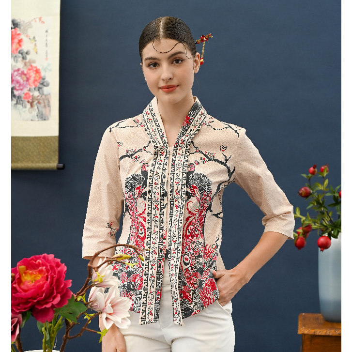 292 RAP/ Women's Batik Tops/New Flea Batik/Office Batik/Batik Uniform ...