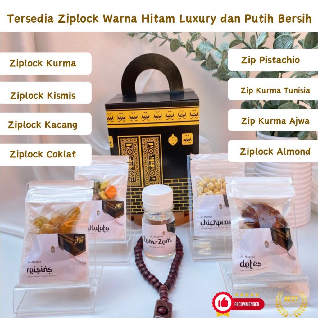 PUTIH HITAM Packaging Ziplock Snack By Hajj Umrah (Ziplock Black and ...