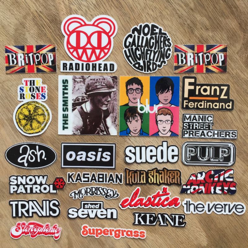 British Pop Band Sticker Pack Britpop Band (25pcs) | Shopee Singapore