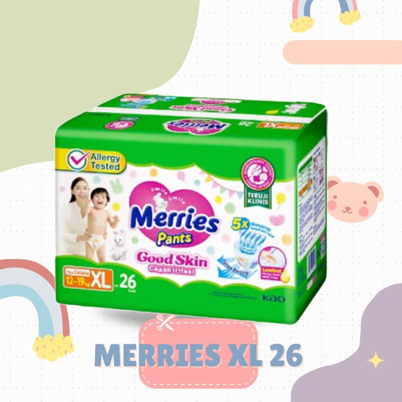 Merries Pants Good Skin XL26/ Merries Size XL Contents 26 | Shopee ...