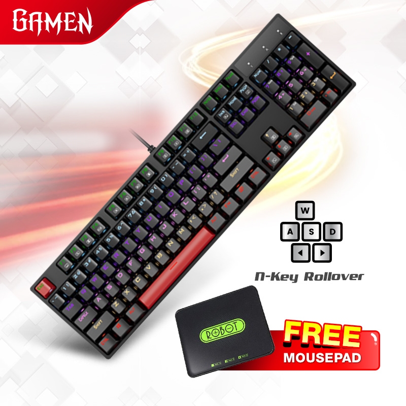 [FREE Item] GAMEN Gaming Mechanical Keyboard Titan Edition 104Key No ...