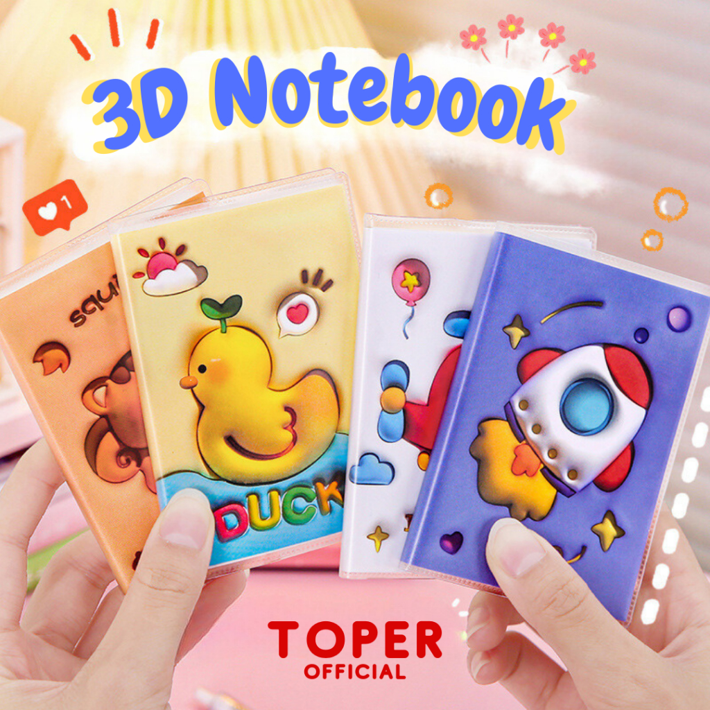 Mini Writing Book A7 Small Notes 64 Sheets Cute Notebook Full Color ...