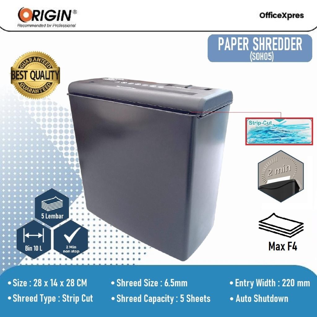 MESIN Origin SOHO 5. Paper Shredder/Paper Shredder Machine | Shopee ...