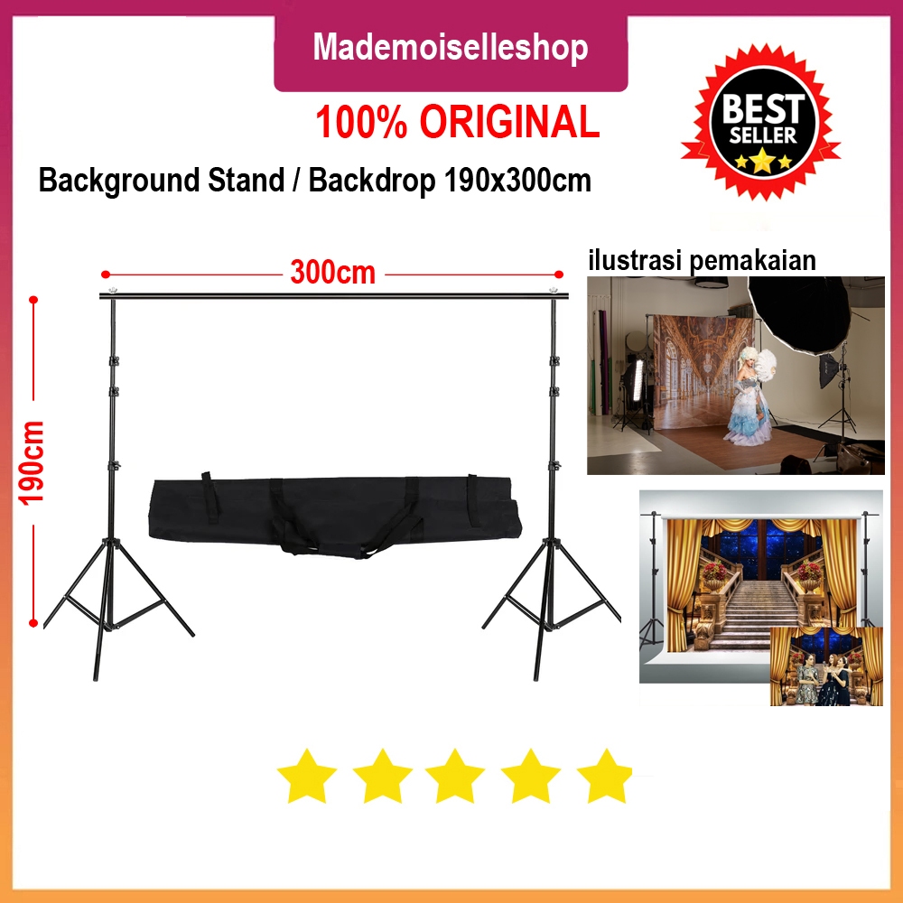 Photo Studio Background Stand 190x300cm - Backdrop - Mini Studio ...