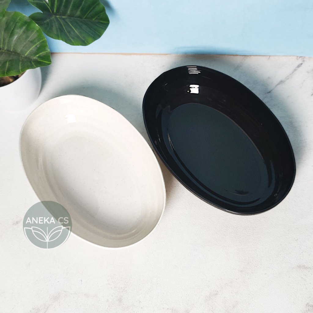 Japan Series 9.5 Inch Plastic Oval Plate - Serving Plate - Concave ...